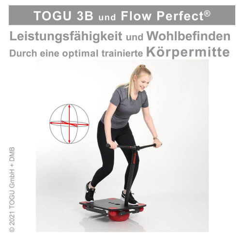 Togu Bike Balance Board 3B black, mit Ball